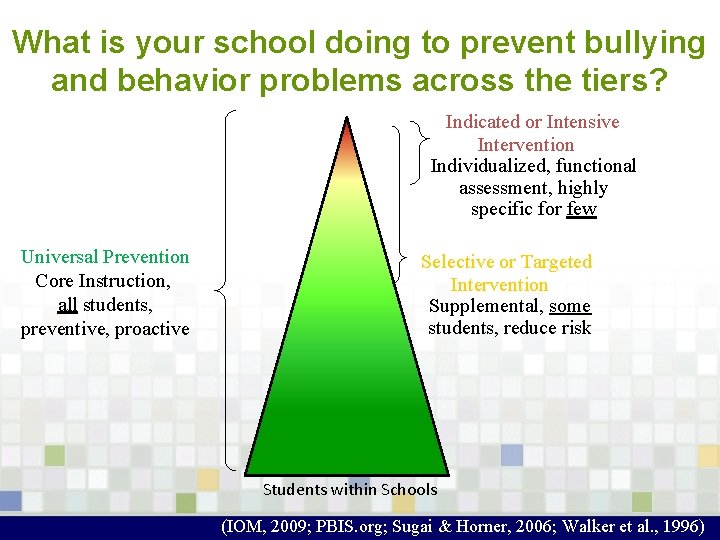 Preventing Bullying Part 1 Bullying Prevention Specific Strategies