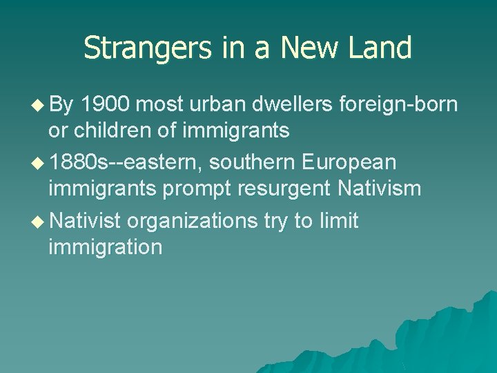 TOWARD AN URBAN SOCIETY 1877 1900 America Past