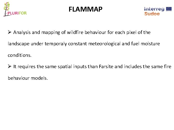 FLAMMAP FLAMMAP Analysis and mapping of wildfire behaviour