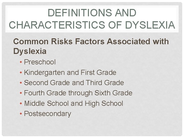 THE DYSLEXIA HANDBOOK REVISED 2014 WHAT WE HAVE