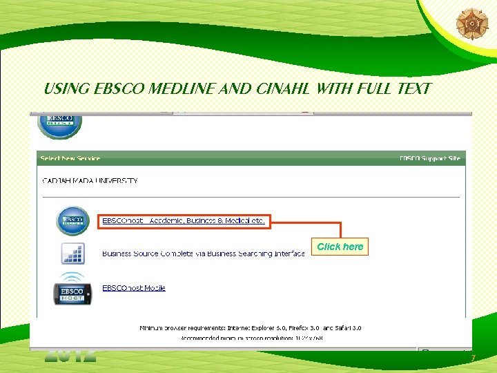 SEARCHING THROUGH EBSCO MEDLINE AND CINAHL WITH FULL