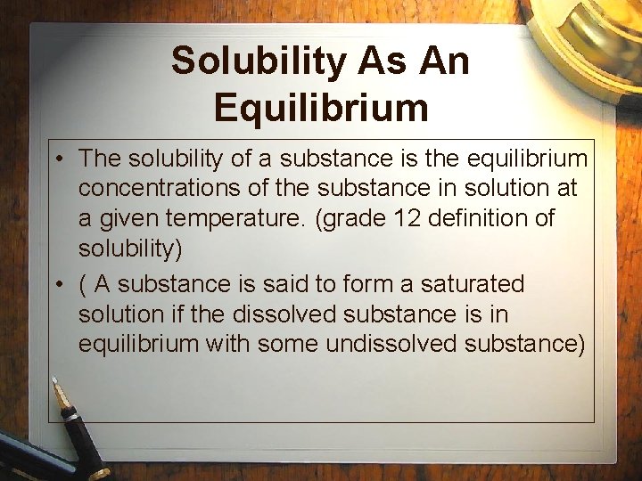 Unit 3 Solubility Equilibrium Chemists have Solutions Quiz