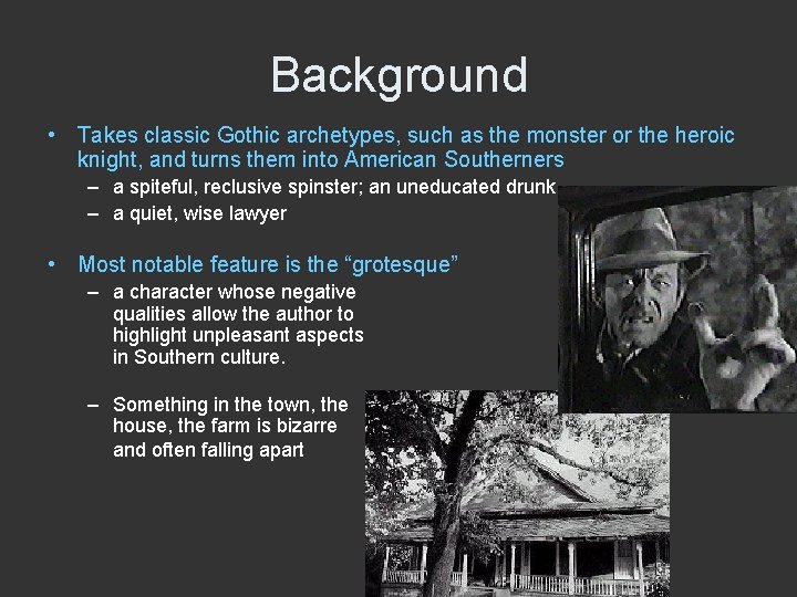 American Gothic Fiction A subgenre of Gothic Fiction