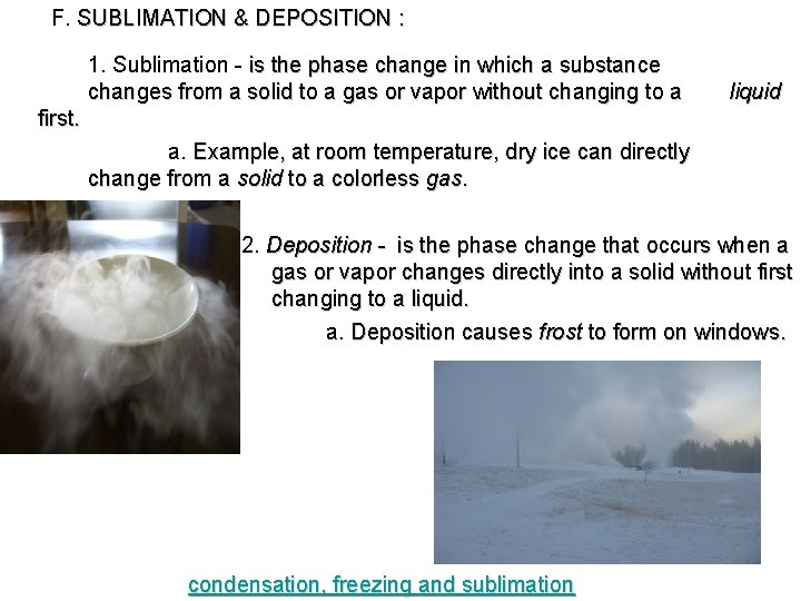 States of Matter I Describing the States of