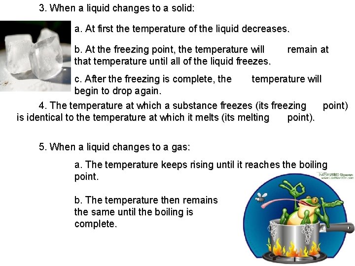 States of Matter I Describing the States of