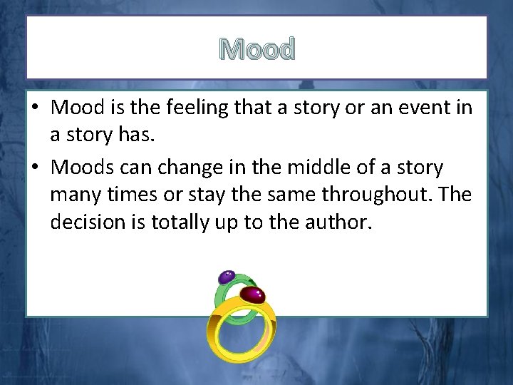 Imagery Mood and Setting Plus other academic vocabulary