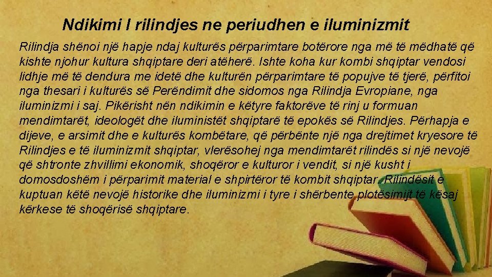 PROJEKT Tema Romantizmi Iluminizmi Liberali zmi Klasa XB