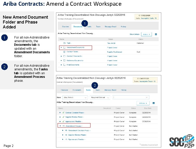Ariba Contracts Amend a Contract Workspace 1 Amend