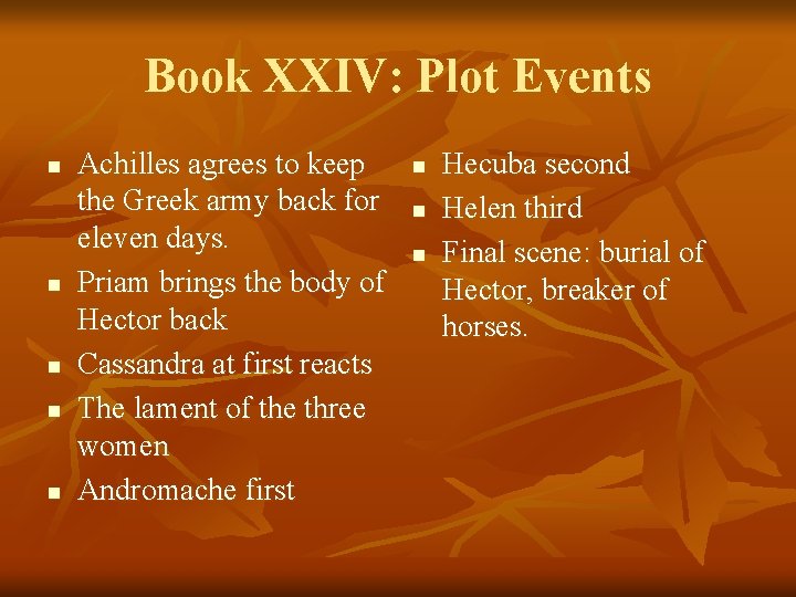 The Iliad Book XXIV Achilles Meeting with Priam