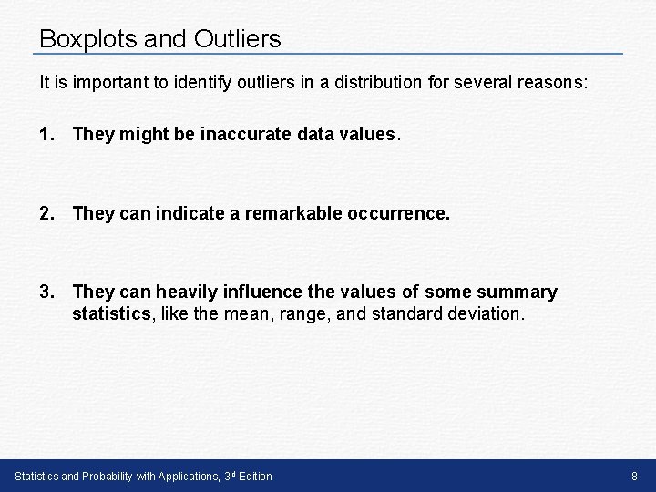 Analyzing OneVariable Data Lesson 1 8 Summarizing Quantitative