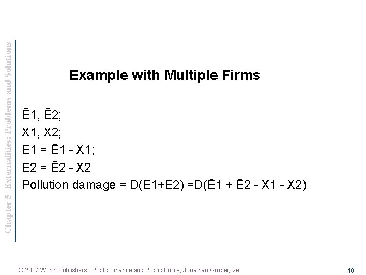 5 2 Chapter 5 Externalities Problems and Solutions