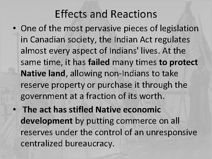 Indian Act And Bill C31 Introduction of Indian