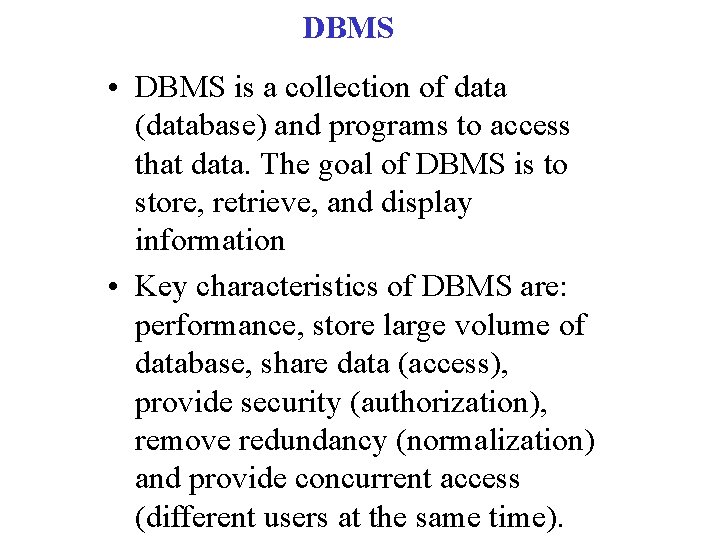 Database Management System DBMS By Dr Mohamed Yagoub