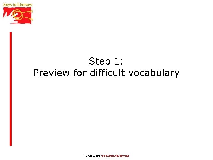 The Key Vocabulary Routine Big Ideas Power Point