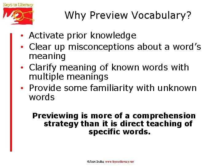 The Key Vocabulary Routine Big Ideas Power Point