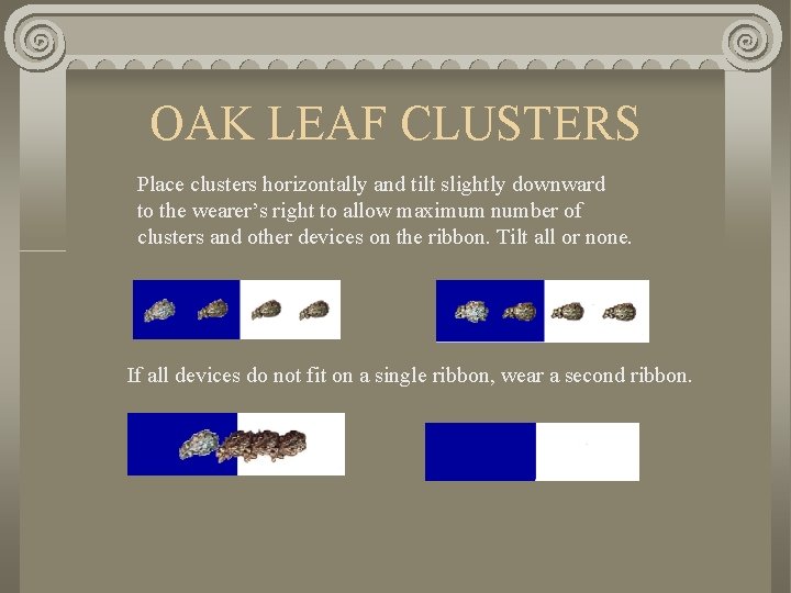 Ribbon Construction Objective Cadets will know Devicesrequirementplacement Display