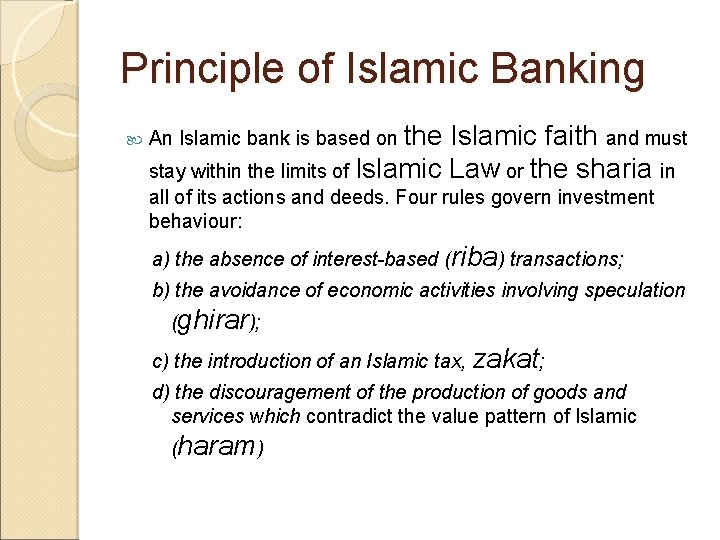 CORPORATE GOVERNANCE IN ISLAMIC BANKS By Nasser M