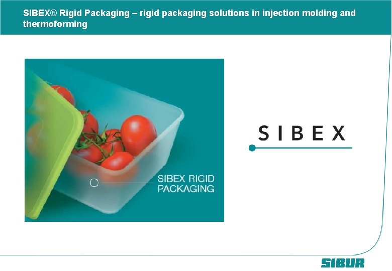 SIBEX product solutions for effective processing Product marketing