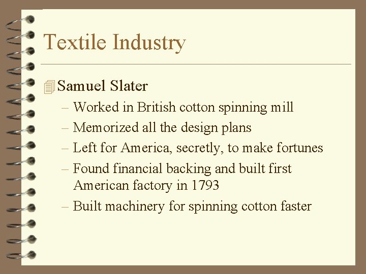 Economic Beginnings in the United States A Future