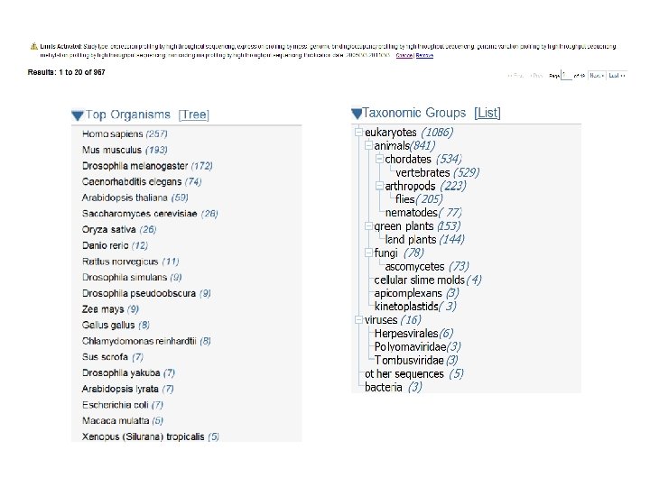 Databases and Tools for High Throughput Sequencing Analysis