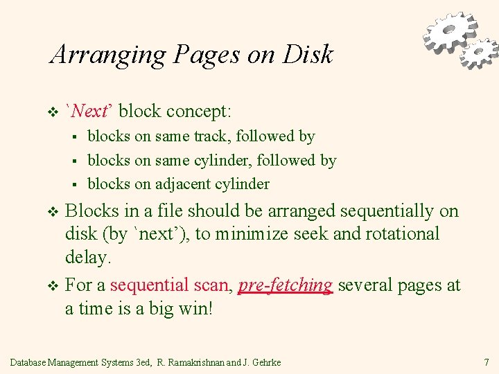 Storing Data Disks and Files Chapter 9 Database