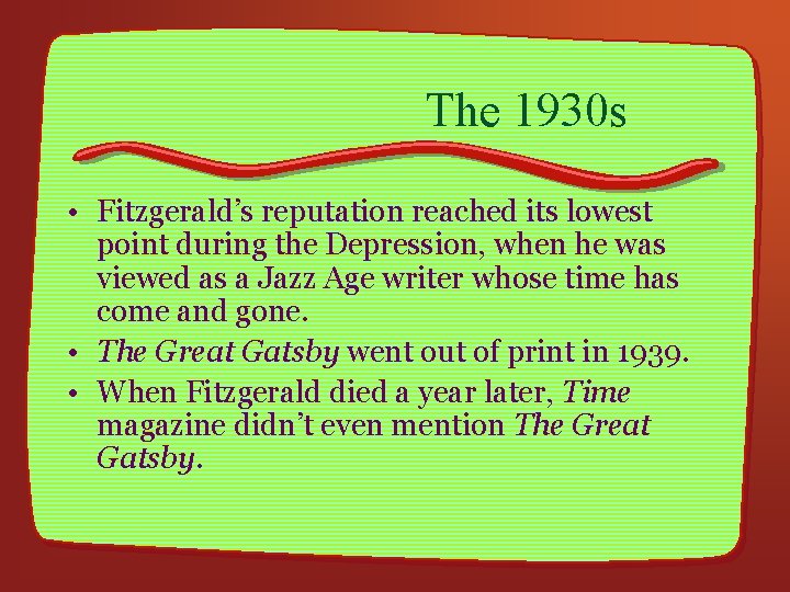 Cultural Context of The Great Gatsby Introduction Understanding