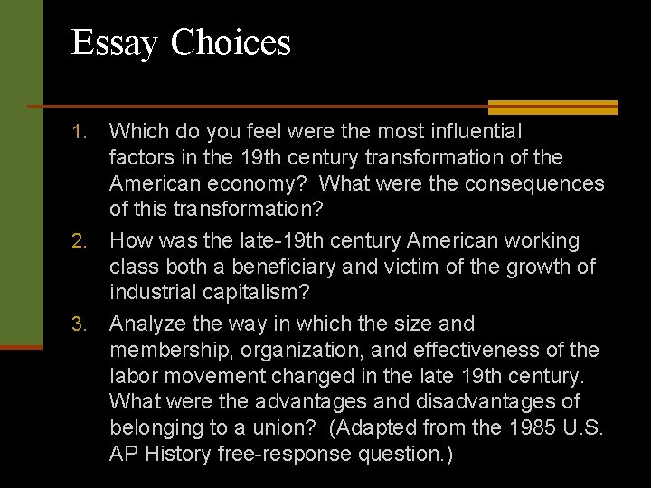 Industry Urbanization Immigration and the Gilded Age APUSH