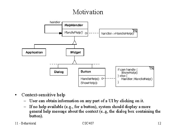 Behavioral Patterns Chain of Responsibility Command Interpreter Iterator