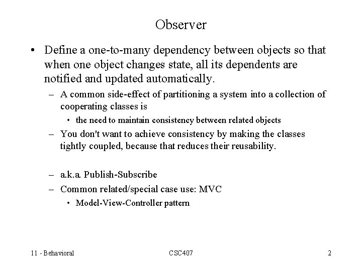 Behavioral Patterns Chain of Responsibility Command Interpreter Iterator