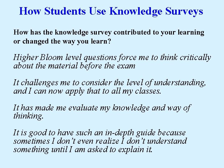 What is a Knowledge Survey Introduced by Nuhfer