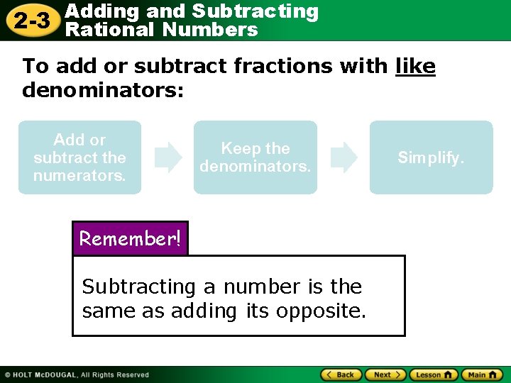 Adding and Subtracting 2 3 Rational Numbers Warm