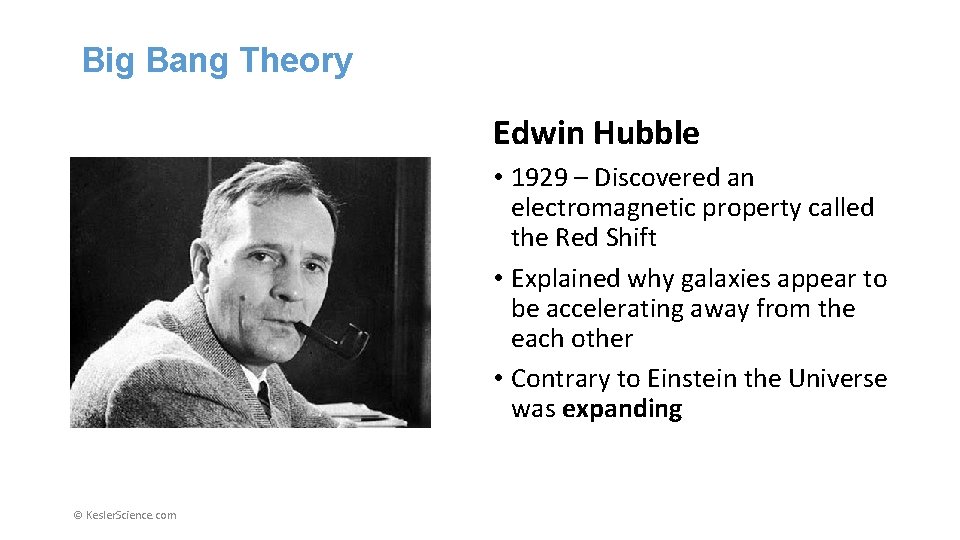 Big Bang Theory Presented by Kesler Science Essential