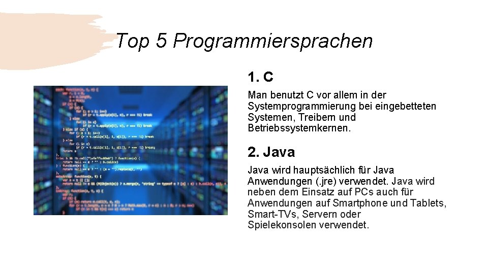 Programmiersprachen DARKO TOMIC SEBASTIAN HENZMANN NICO PORTMANN Was