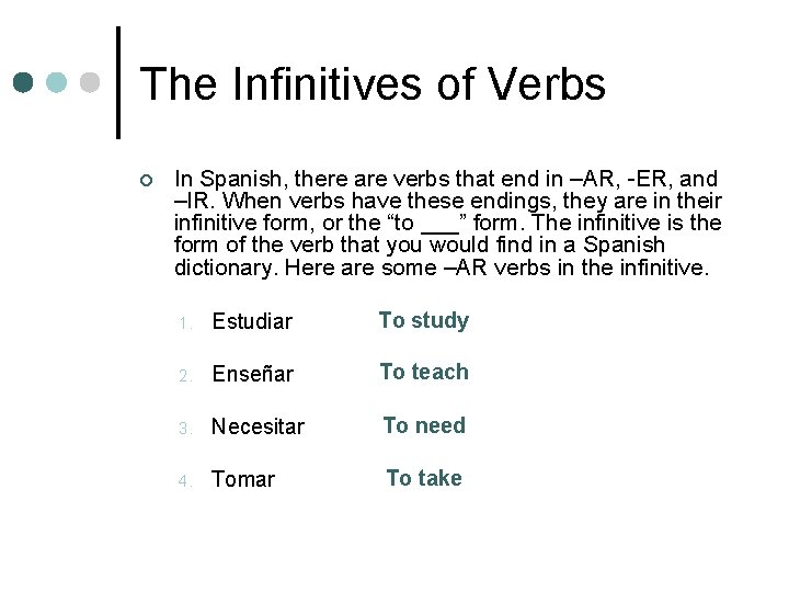 Apuntes AR Verbs Leccin 2 En la clase