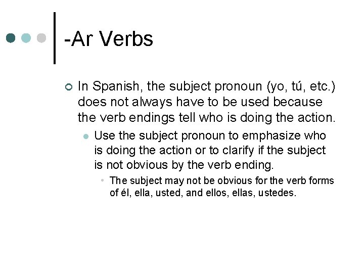 Apuntes AR Verbs Leccin 2 En la clase