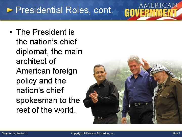 Chapter 13 The Presidency Section 1 Objectives 1