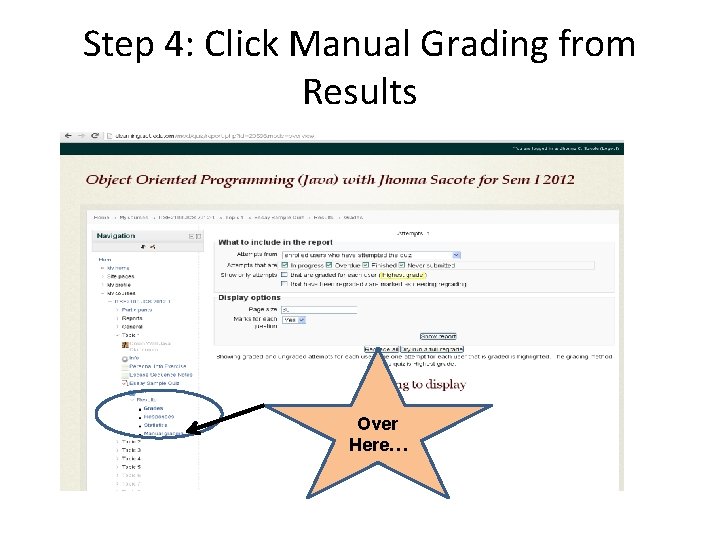 How to Export Question Bank Step 1 Select