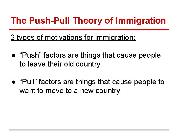 Coming to America The Immigrant Experience Some Vocabulary