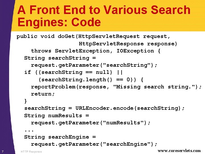 Generating the HTTP Response Core Servlets JSP book