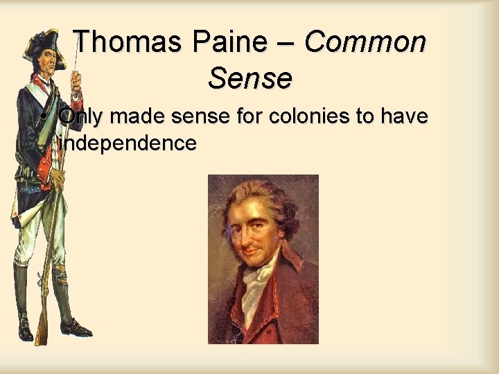 On the Eve of the Revolution Britain Americans