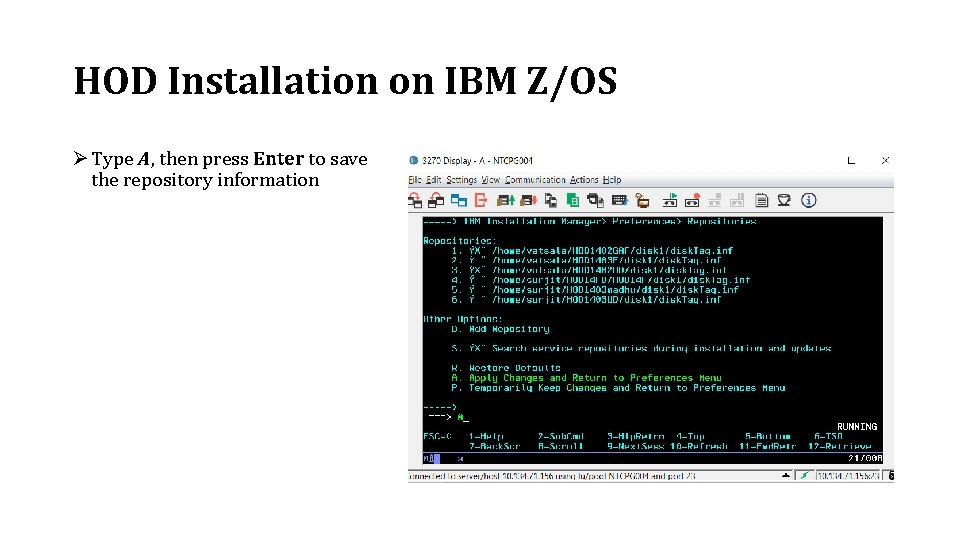 HOD Installation on IBM ZOS Steps to configure