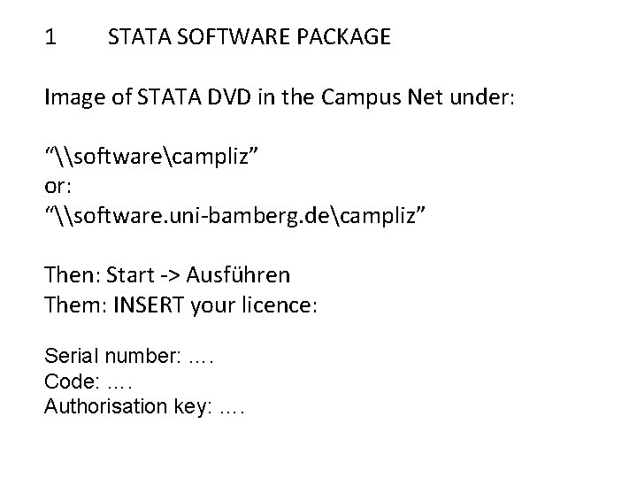 STATA An Introduction Into the Basics Prof Dr