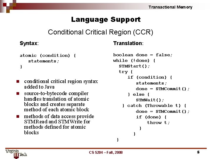 Transactional Memory Part 2 SoftwareBased Approaches Transactional Memory