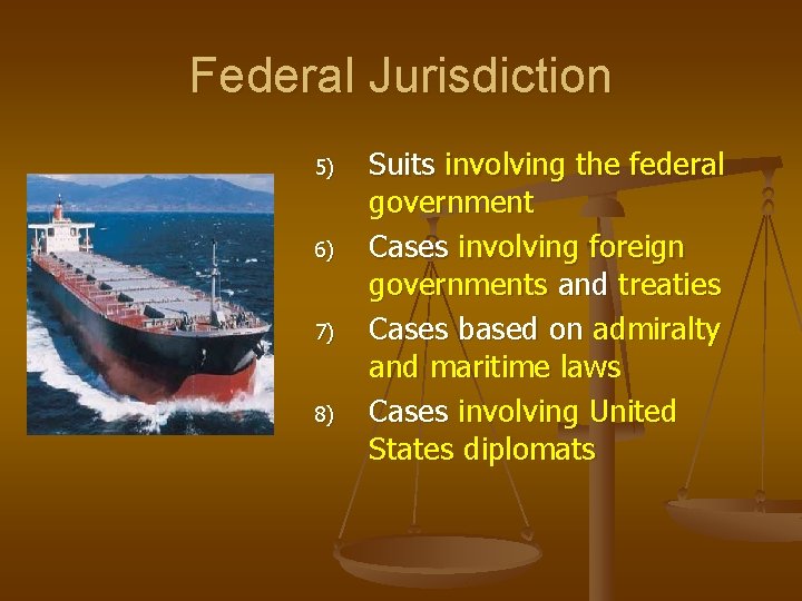 Chapter 8 The Judicial Branch Federal Courts n