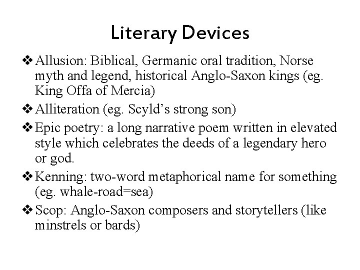 Beowulf The Beginnings of English Literature Origins v