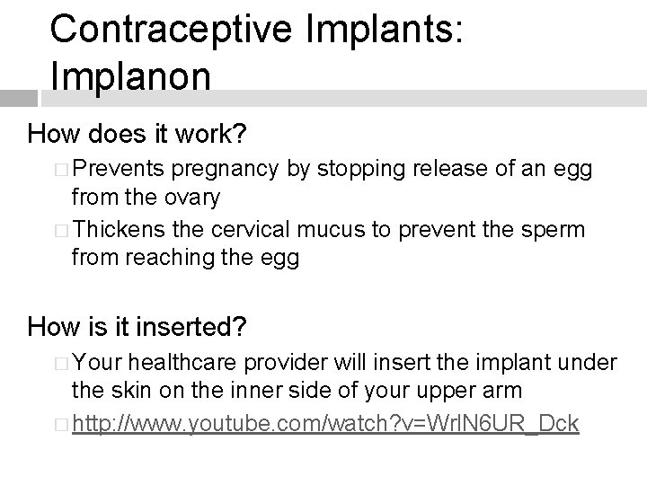 HORMONAL METHODS OF CONTRACEPTION Created By Jason Barber