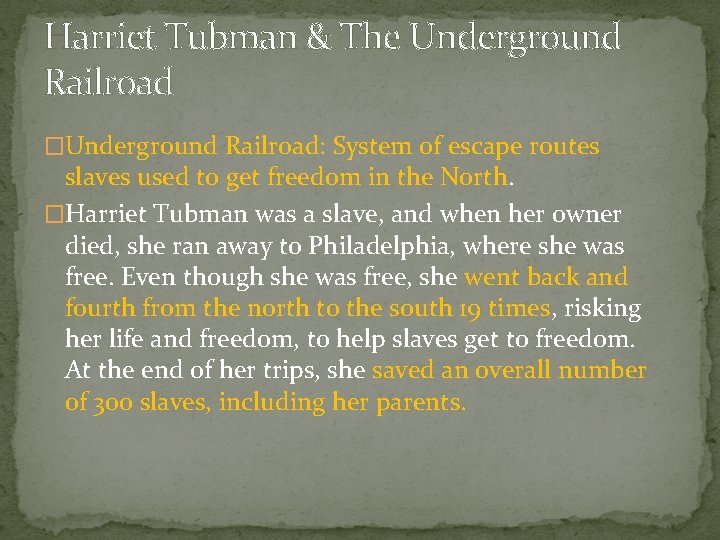 The Abolition Movement By Grant Brown Ron Powell
