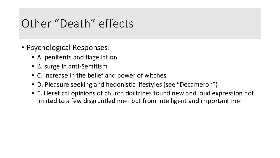 Western Christendom from 1300 to 1560 Black Death