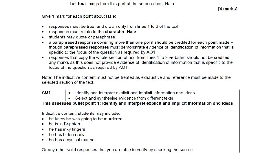 English Language Paper 1 Brighton Rock SECTION A