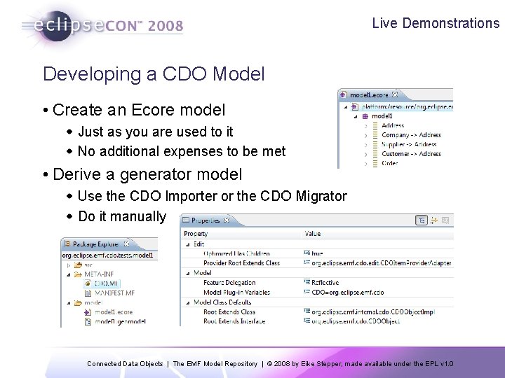 Connected Data Objects CDO The EMF Model Repository